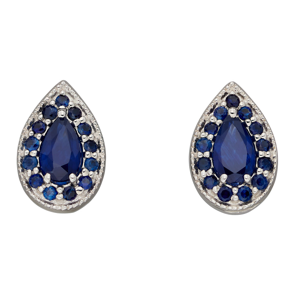 Teardrop Earrings with Precious Stone by Elements Gold