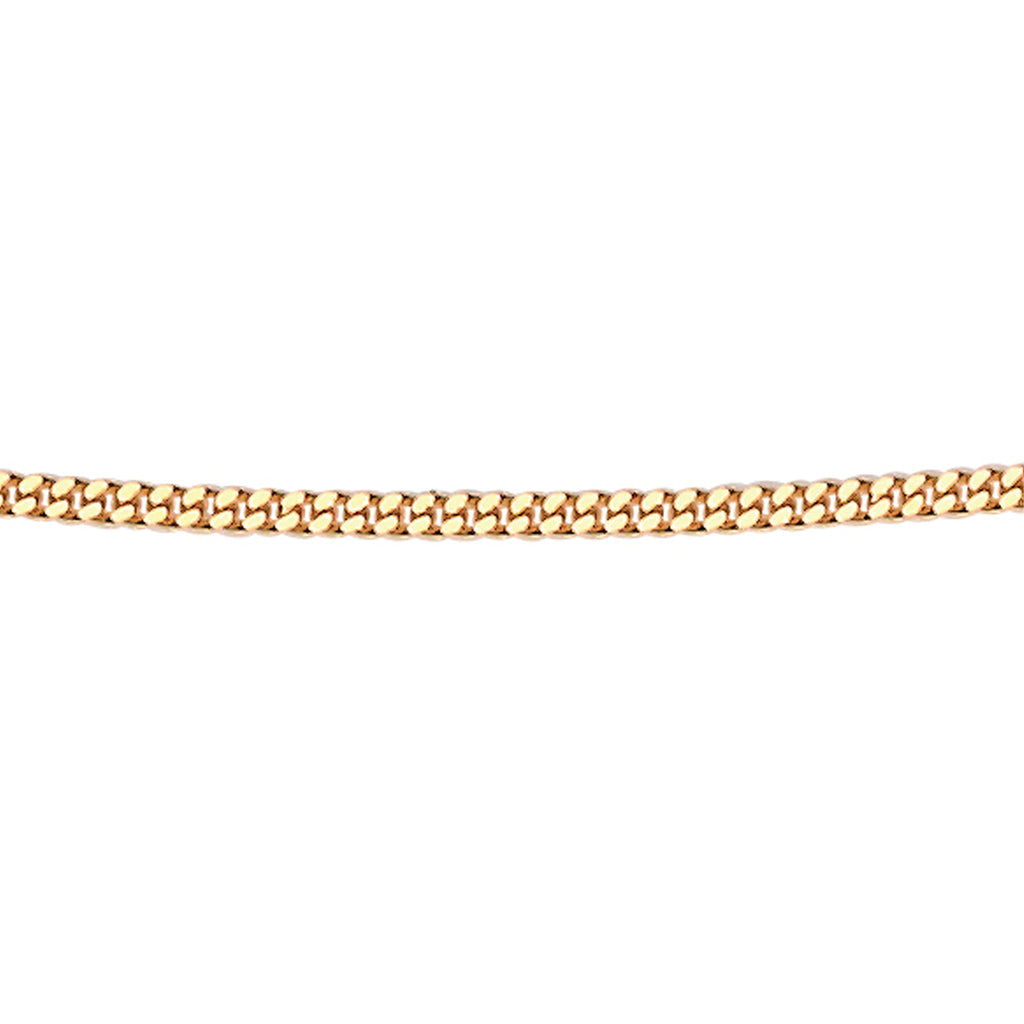 1mm Diamond Cut Curb Chain 46cm by Elements Gold