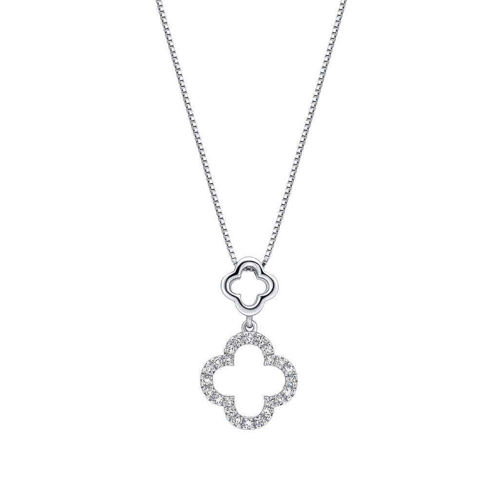 Diamond Quatrefoil Pendant by Elements Gold
